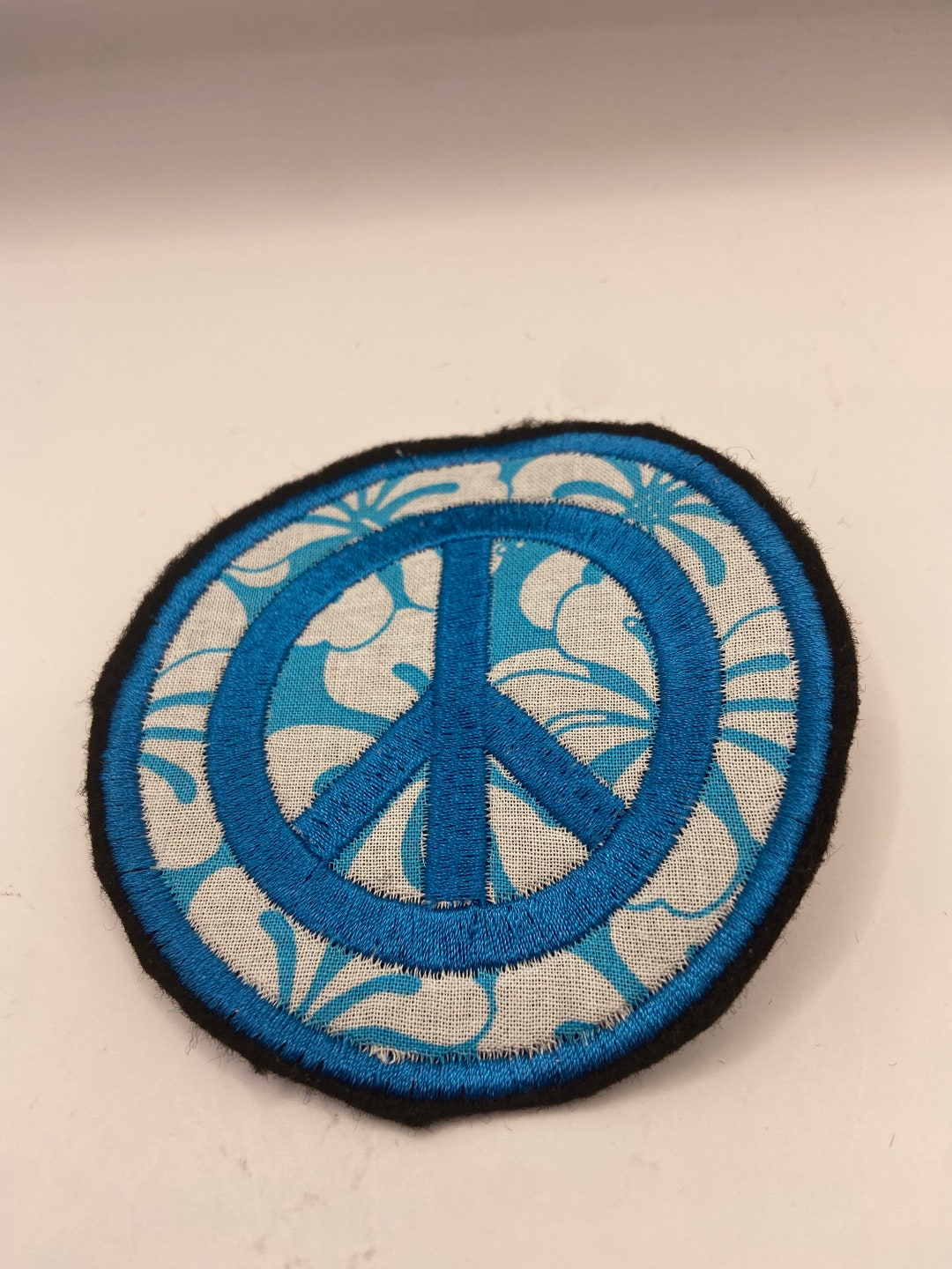 Tropical / Hawaiian / Hibiscus Flower Peace Sign Patch Embroidered and ...