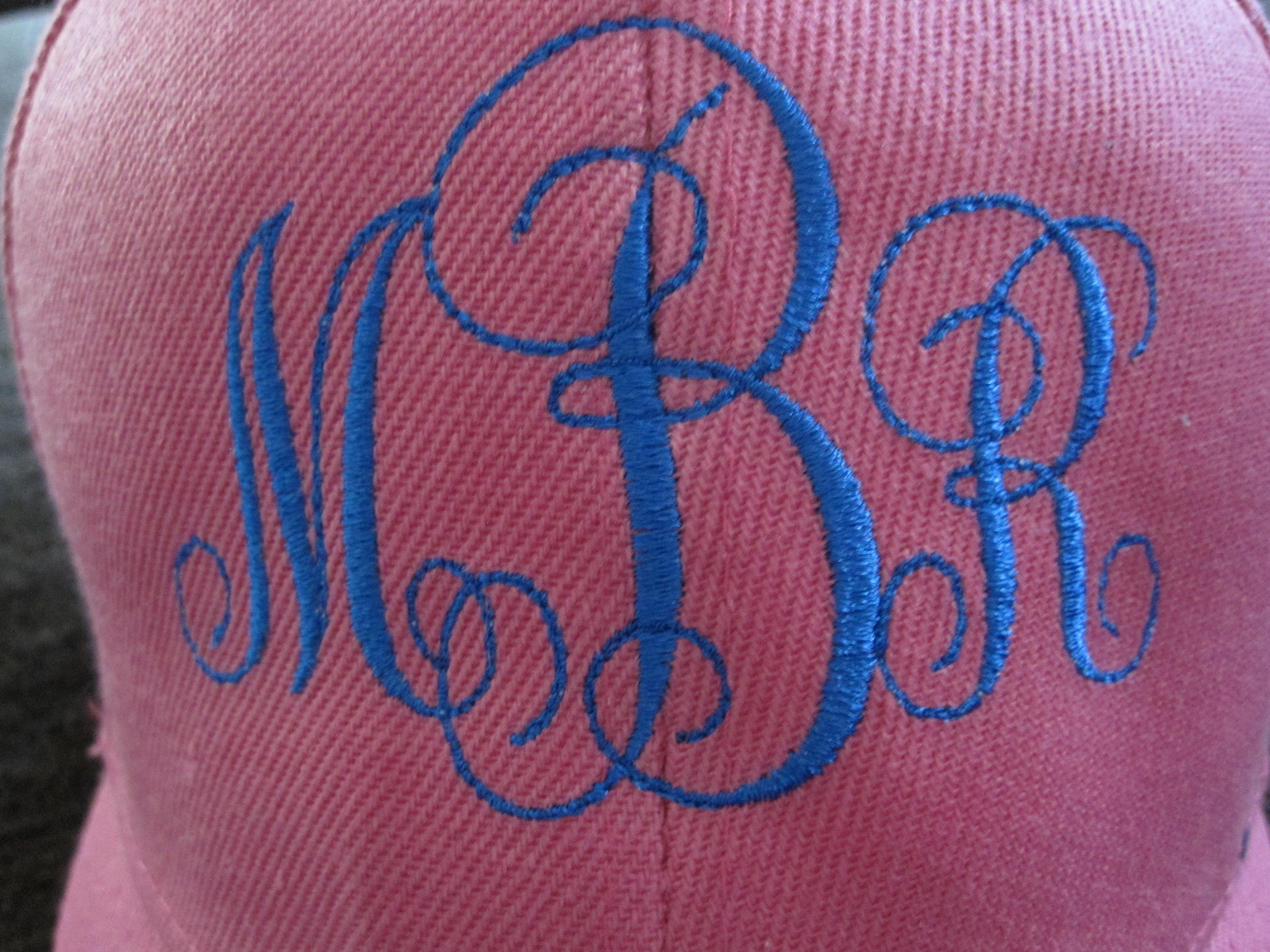 Custom Vine Monogram Baseball Style Cap Your Initials Any - Etsy