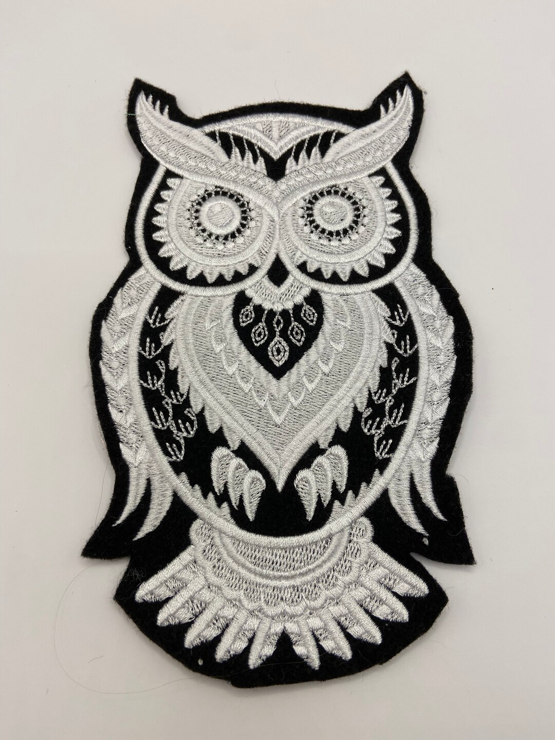 Beautiful Large Embroidered Owl Patch -- ANY COLOR - Etsy