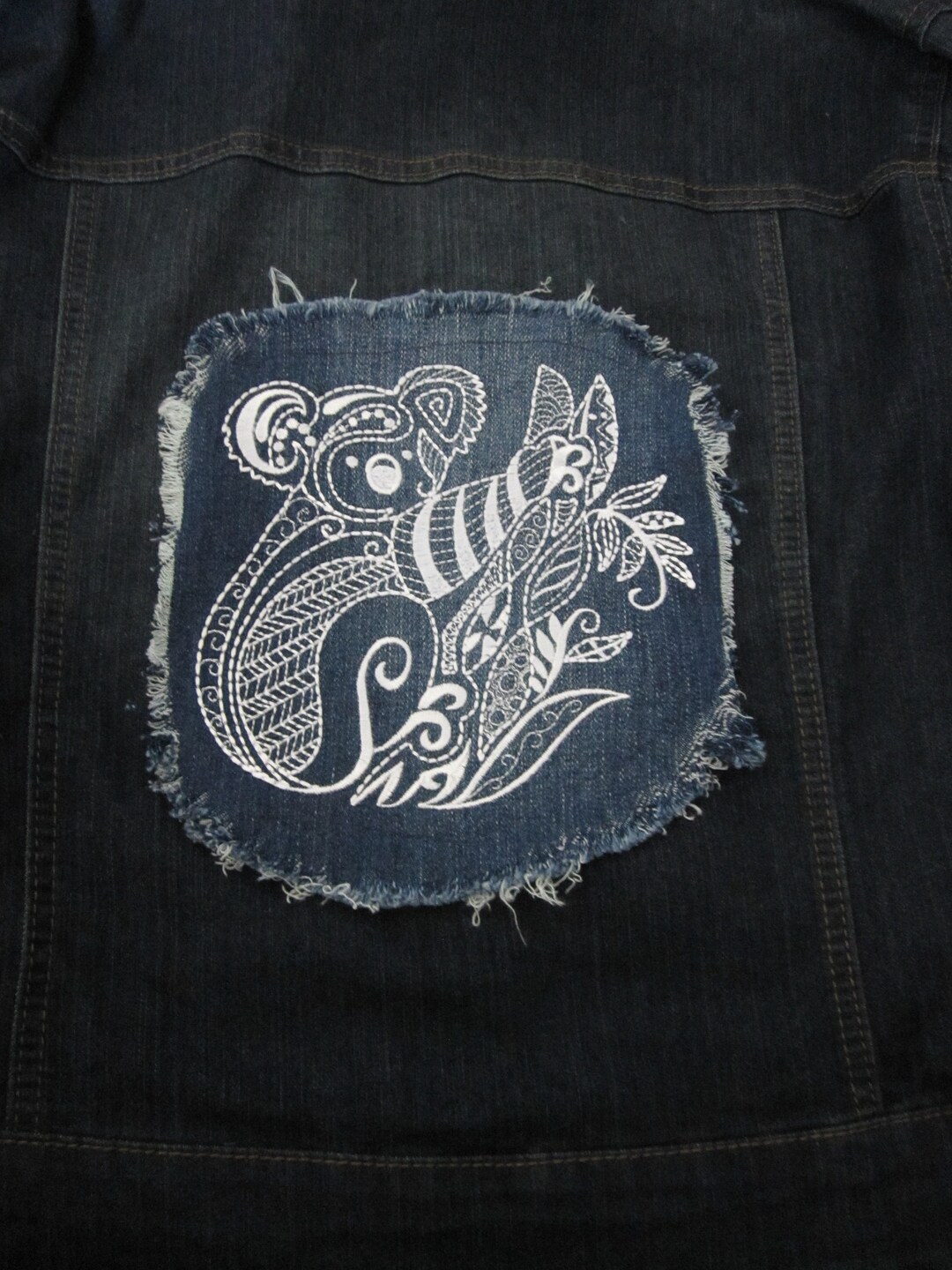 Embroidered Koala Bear Denim Fray Patch - Etsy