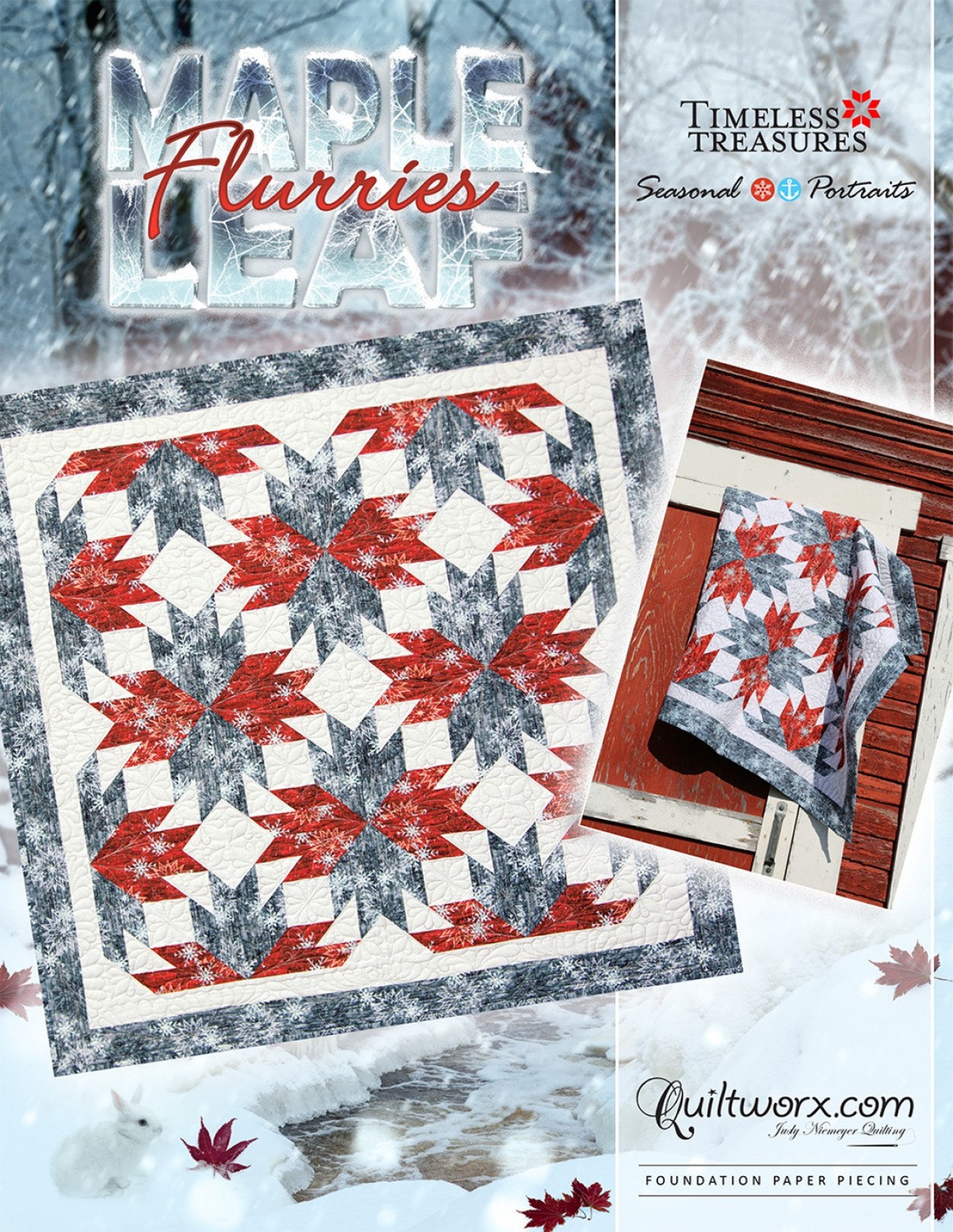 Maple Leaf Flurries Foundation Paper Piecing by Quiltworx - Neimeyer - Etsy