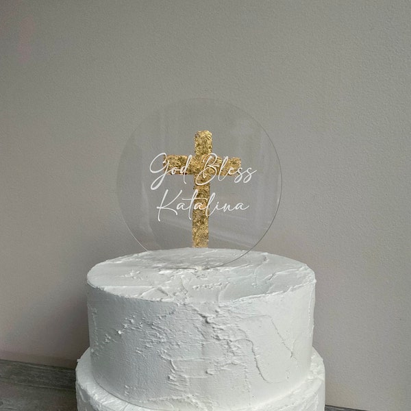 Acrylic Confirmation Round Cake Topper - Etsy