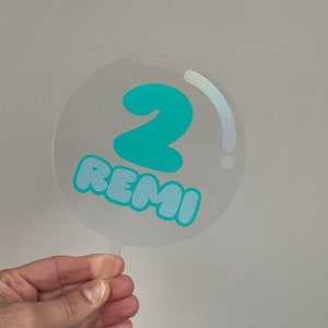 Bubble Birthday Cake Topper | Personalized Bubble Cake Topper | Acrylic ...