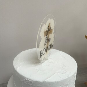 Custom Religious Acrylic Cake Topper | Baptism | Confirmation Cake ...