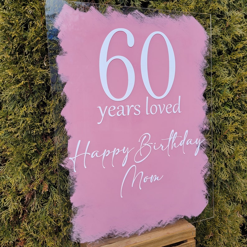Custom Milestone Birthday Acrylic Sign Large Birthday - Etsy