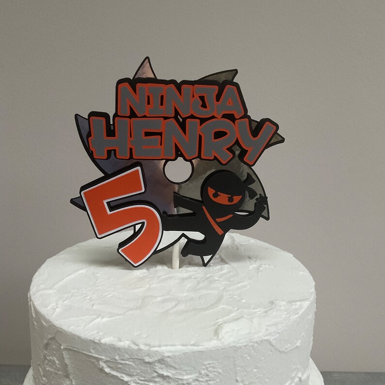 Personalized Ninja Birthday Cake Topper Ninja Topper Ninja - Etsy