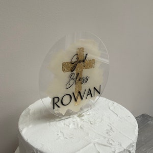 Custom Religious Acrylic Cake Topper Baptism Confirmation Cake Decor ...