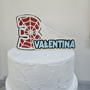 Spider Web Cake Topper | Personalized Birthday Cake Topper | Kid ...
