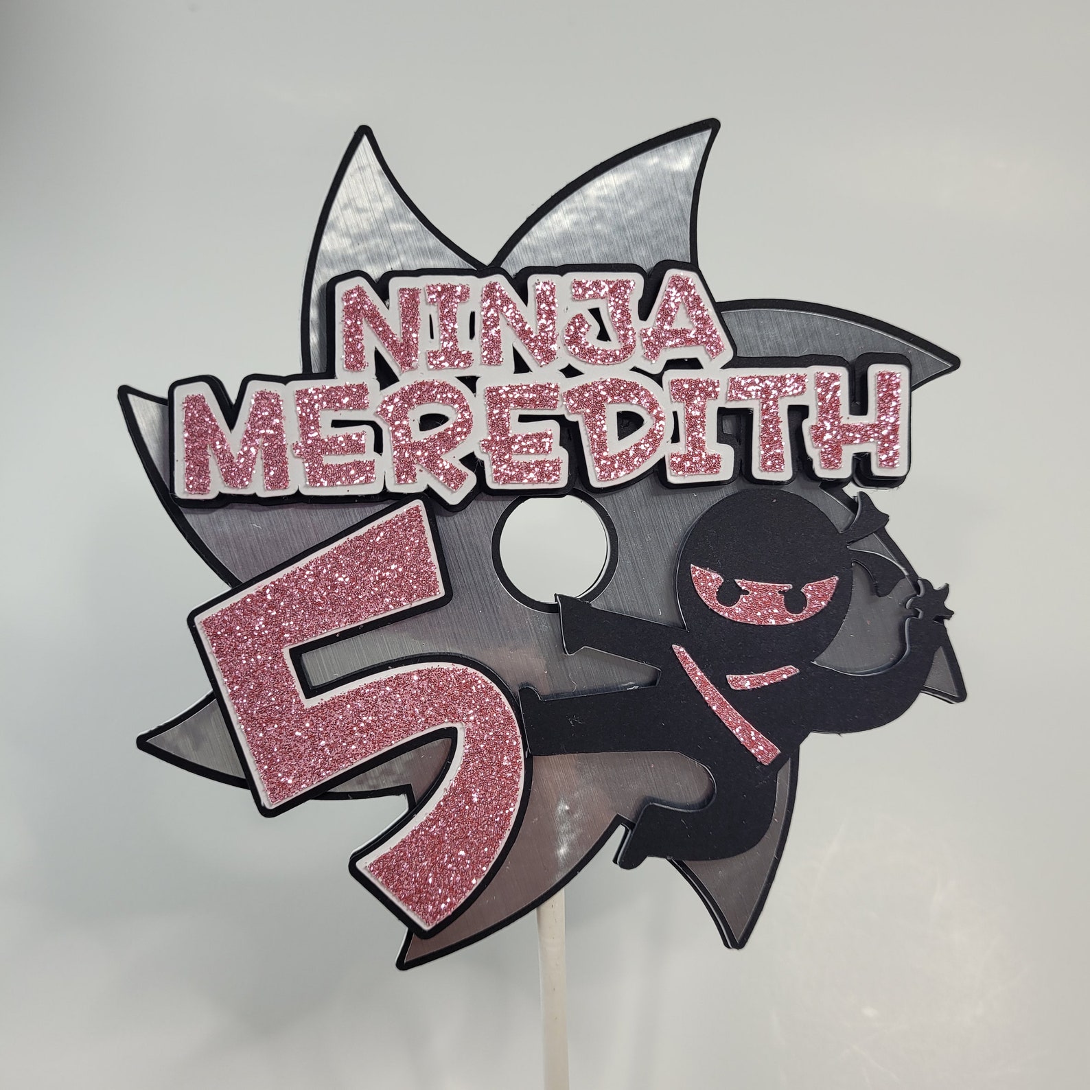 Personalized Ninja Birthday Cake Topper | Metallic Star Decor - Etsy UK