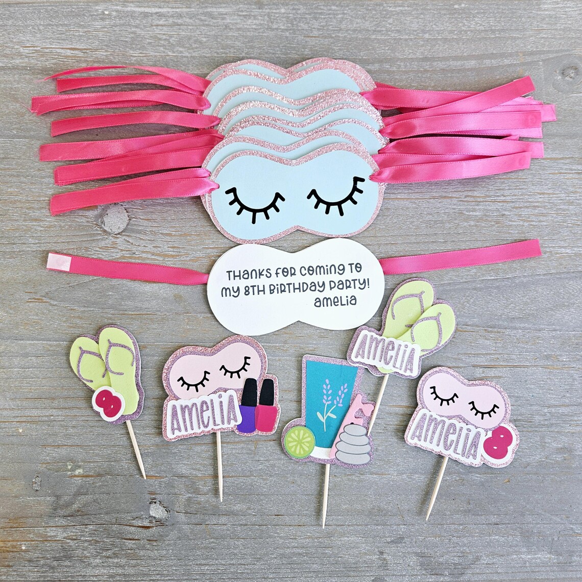 Personalized Spa Party Cupcake Toppers: Salon Cake Decor - Etsy