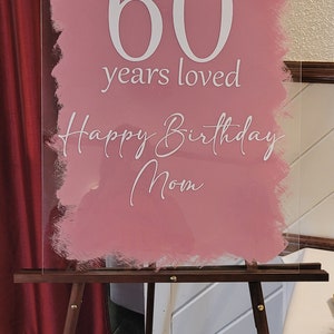 Custom Milestone Birthday Acrylic Sign | Large Birthday Welcome Sign ...