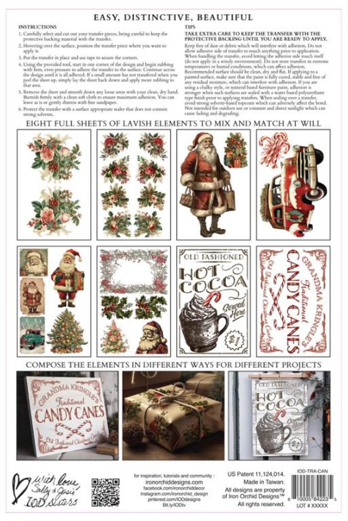 IOD Candy Cane Cottage Transfer - Etsy