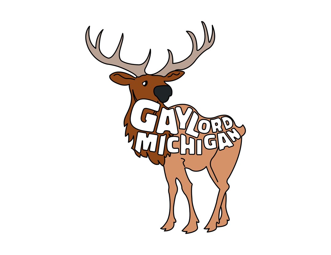 Gaylord’s Elk - Premium Vinyl Sticker Inspired by Gaylord, Michigan and ...