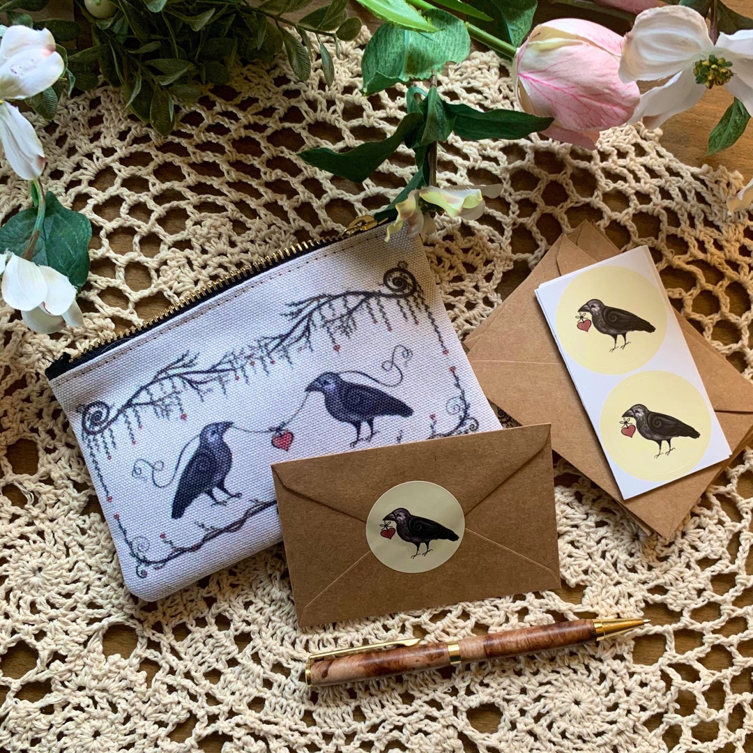 Forever Yours - Mini Crow Stationary Sets in Matching Tin or Zipper Bag ...