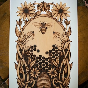 The Bee’s Garden - Honeybee Fine Art Print | Signed Giclee Print of ...