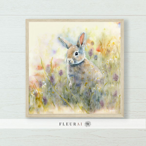 Bunny Watercolor - Etsy