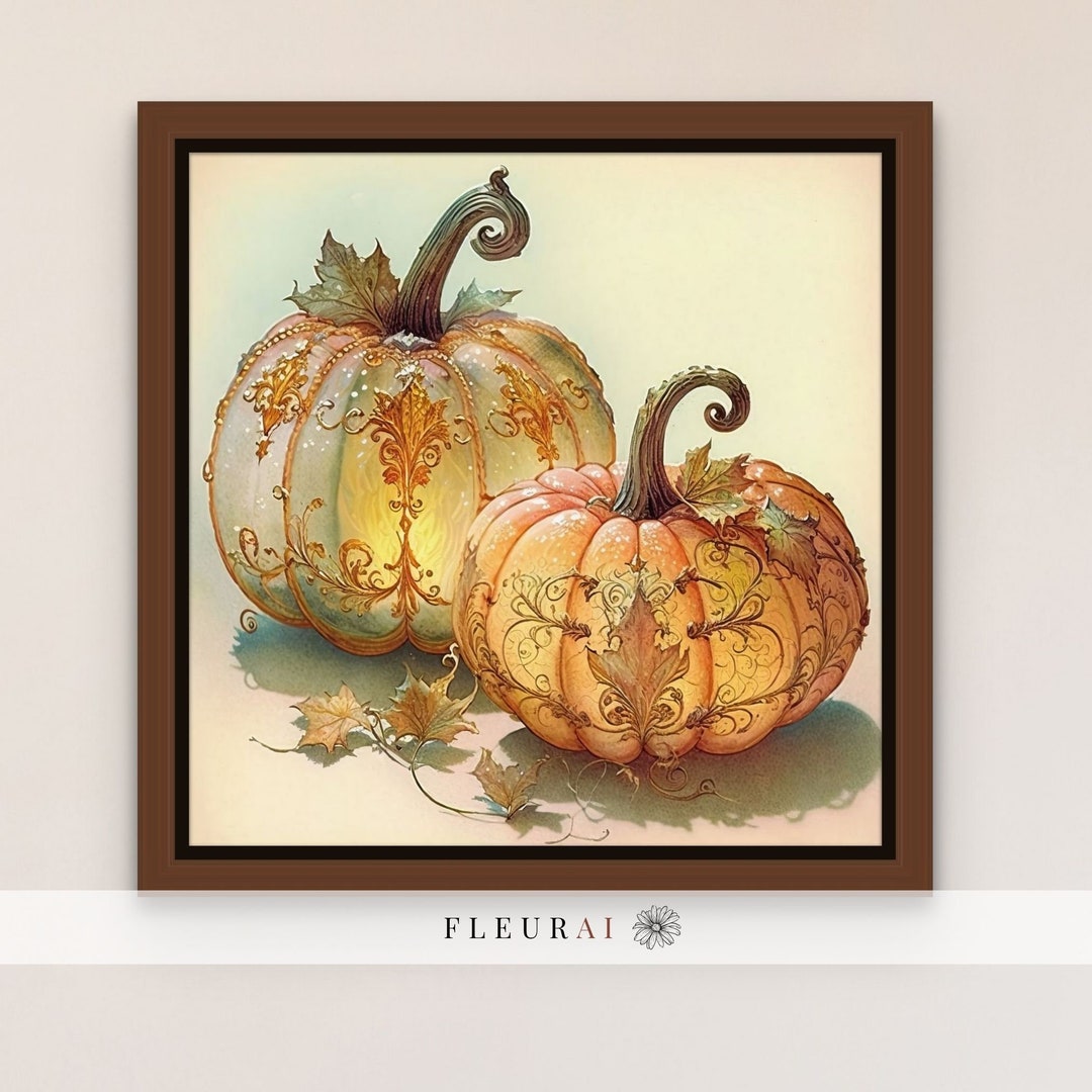 Halloween Art Print 090723 | Pumpkin Wall Art | Halloween Wall Decor of ...