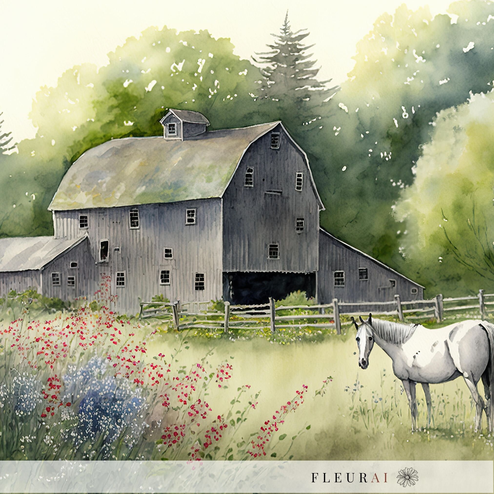 Digital Download Version - Barn Print Series 235D | Vintage Barn ...