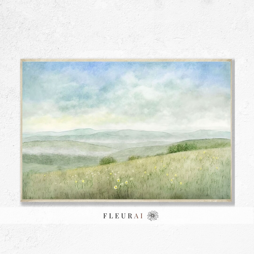 Farmhouse Landscape Print 2316 | Farmhouse Decor, Landscape Art ...