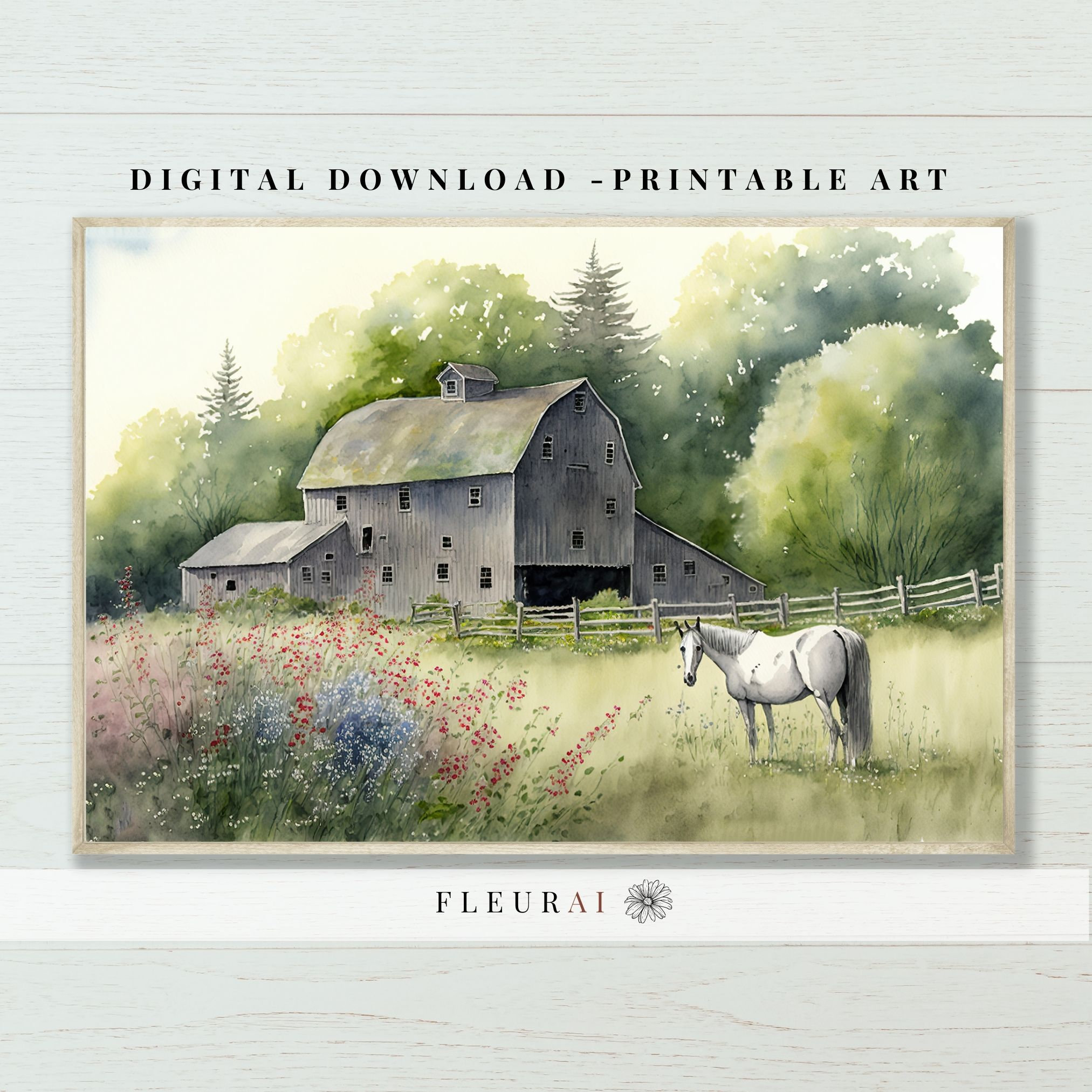 Digital Download Version - Barn Print Series 235D | Vintage Barn ...