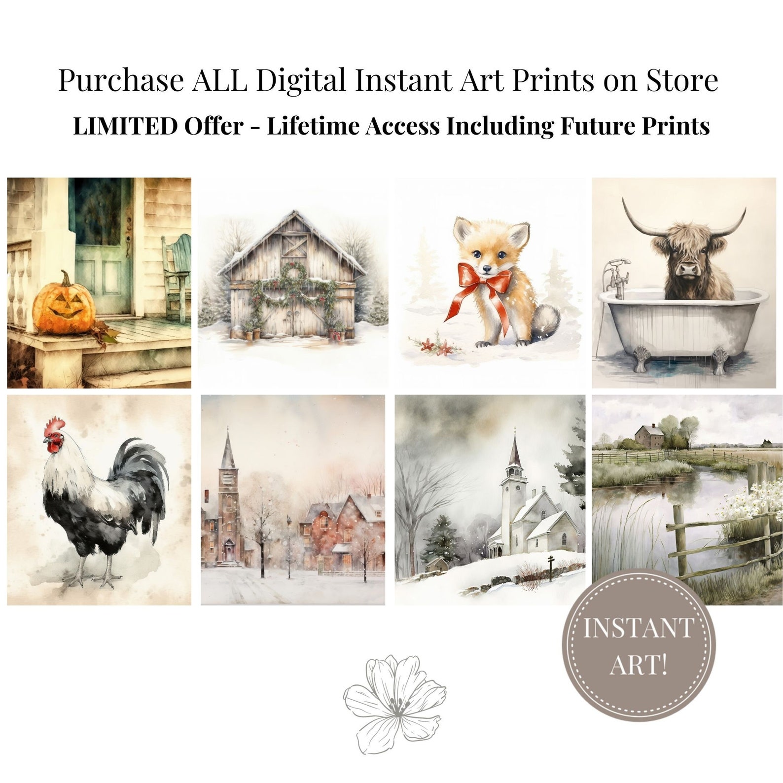 Access to All Digital Instant Art Prints on Store | Printable Wall Art ...