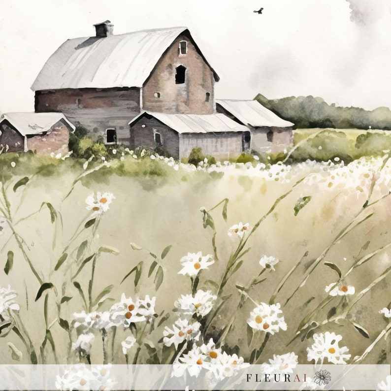 Printable Art - Barn Print 2310D | Decor for Modern Farmhouse, Vintage ...