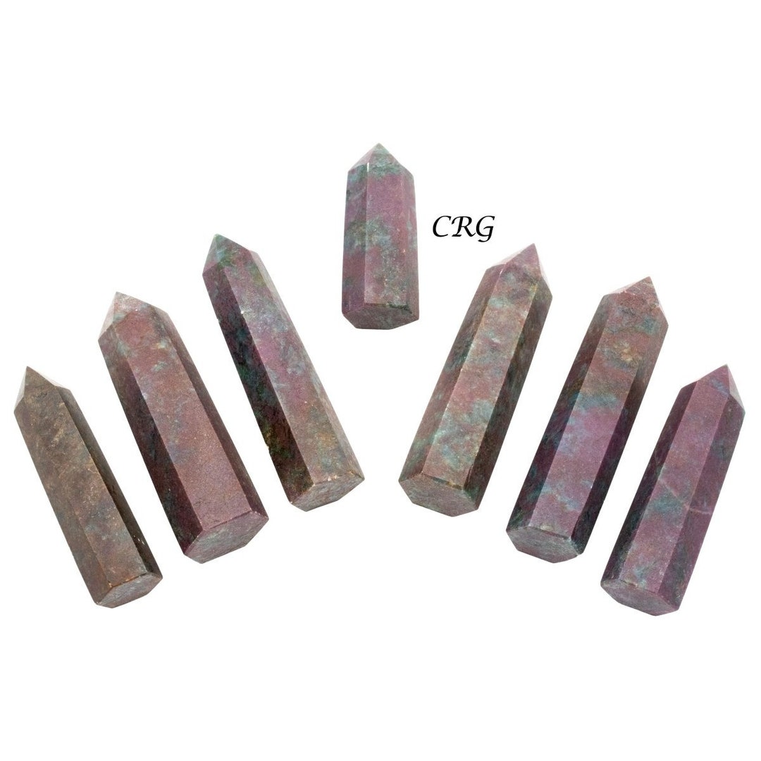 Fuchsite and Ruby Towers (1 Pound) Size 1.5 to 3 Inches Standing ...