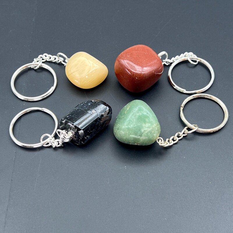 Gemstone Keychain - Etsy