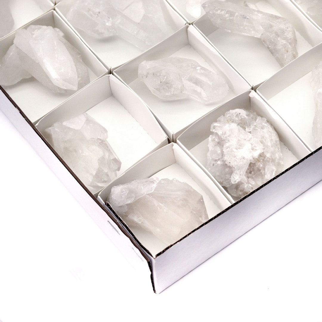24 Piece Flat Crystal Quartz Clusters From Brazil - Etsy