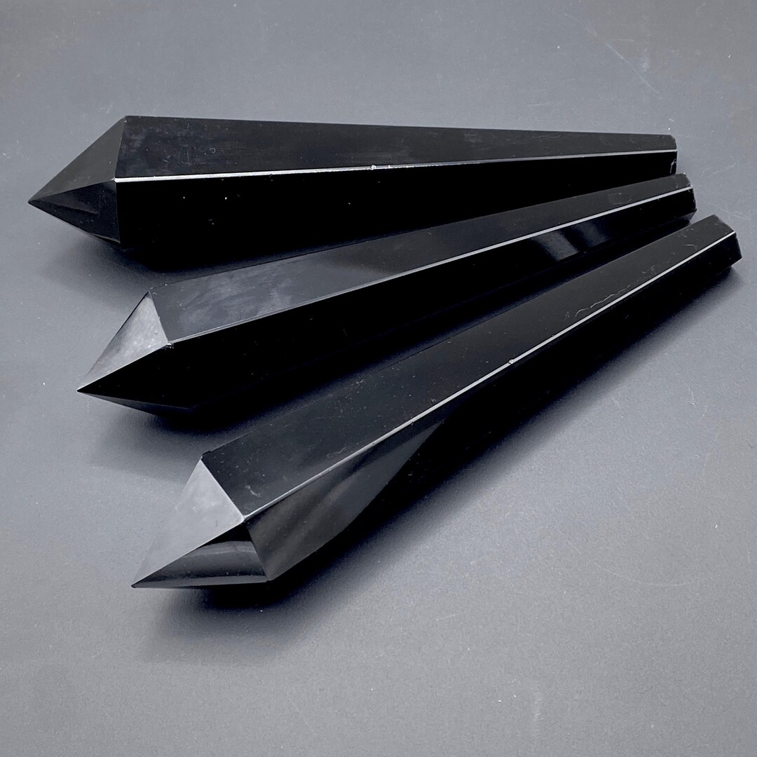 Black Obsidian Crystal Scepter Wand Gemstone Decor Wholesale Supply - Etsy