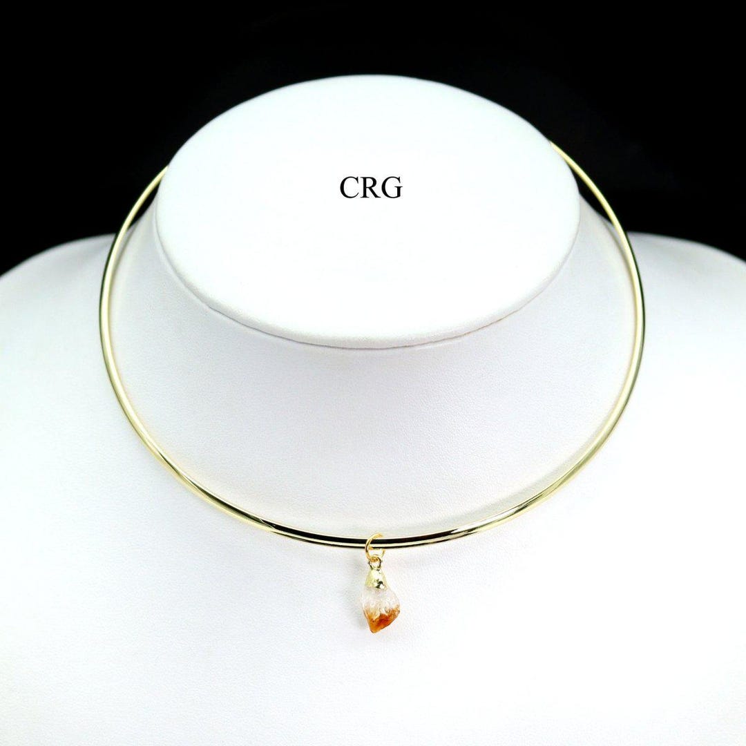 Choker Hoop Necklace With Gold Plating (5 Inches) (1 Piece) - Etsy
