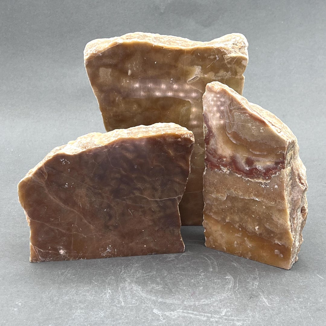 Honey Calcite Polished Face Cut Base Freeform Gemstone Home Decor ...