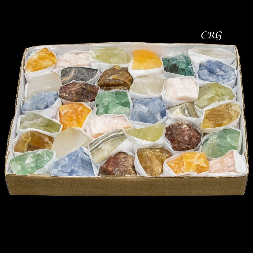 Calcite Colorful Assortment Large Flat (size 1.5 to 3.5 Inches) Bulk ...