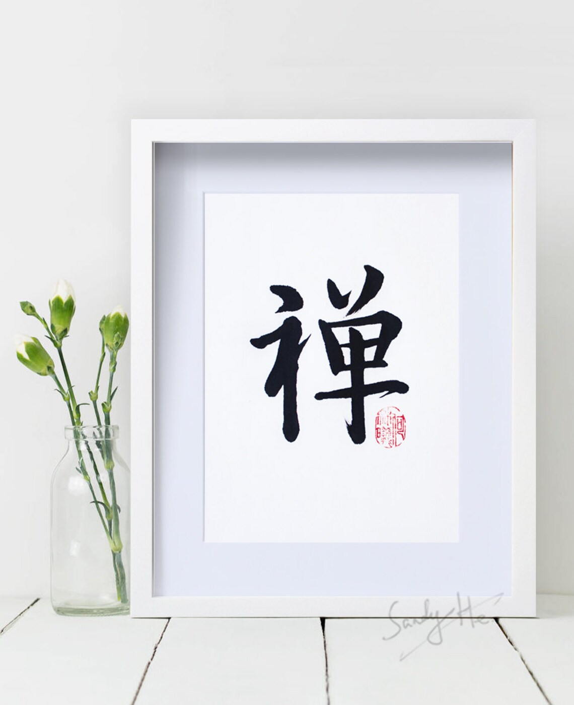 Original Chinese Calligraphy/character Chan禅,handwritten Large ...