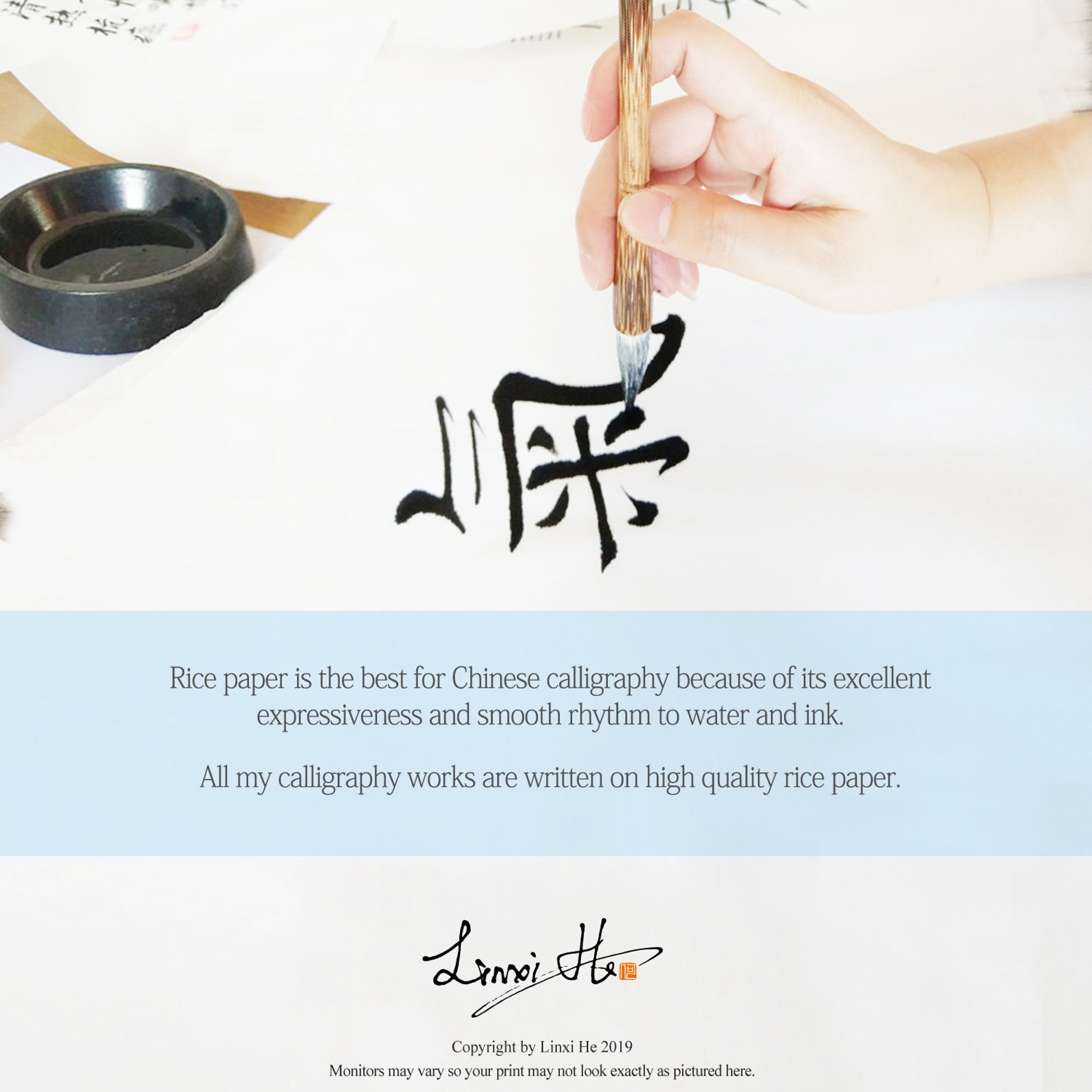 Chinese Calligraphy/character zhong Yi,handwritten Calligraphy,8x10 ...