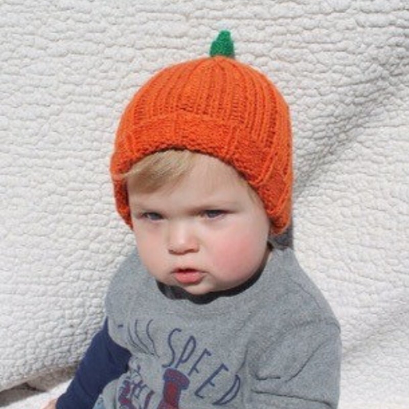 Knitted Pumpkin Hat - Etsy