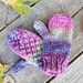 Purple Knit Mittens - Hand Knit Mittens - Mittens - Women's Accessories ...