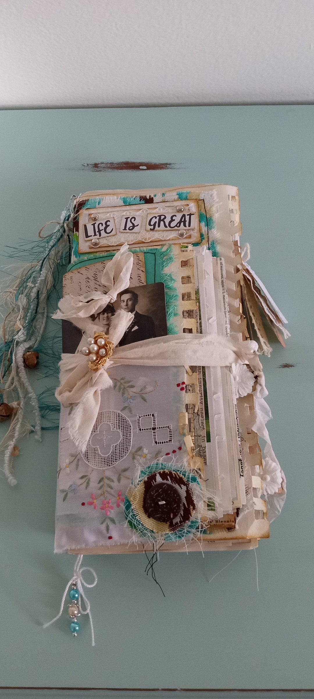 Blank Fabric ... Flip Flop Junk Journal, Handmade 3 Signatures. - Etsy