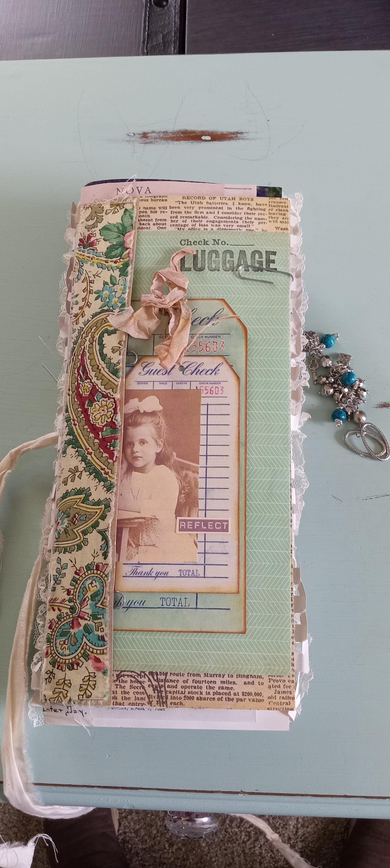 Huge... Fabric Flip Flop Junk Journal, Handmade 4 Signatures. - Etsy