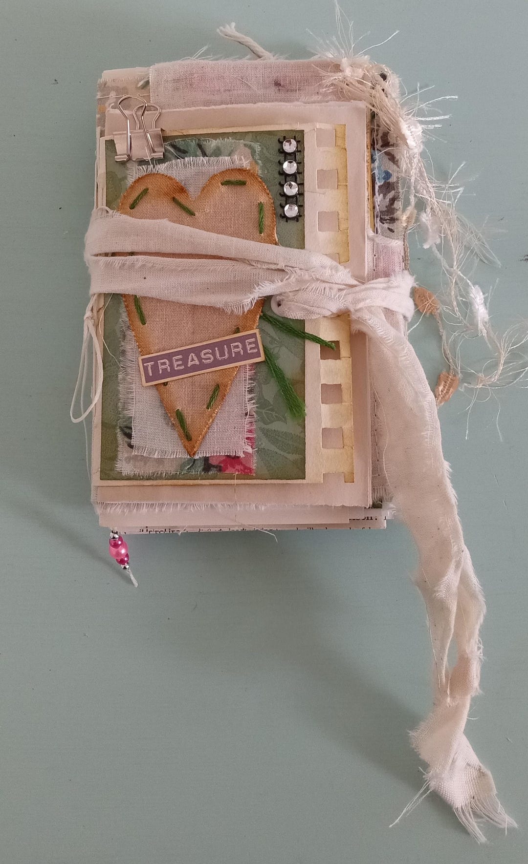 Mini Fabric ... Flip Flop Junk Journal, Handmade 4 Signatures. - Etsy