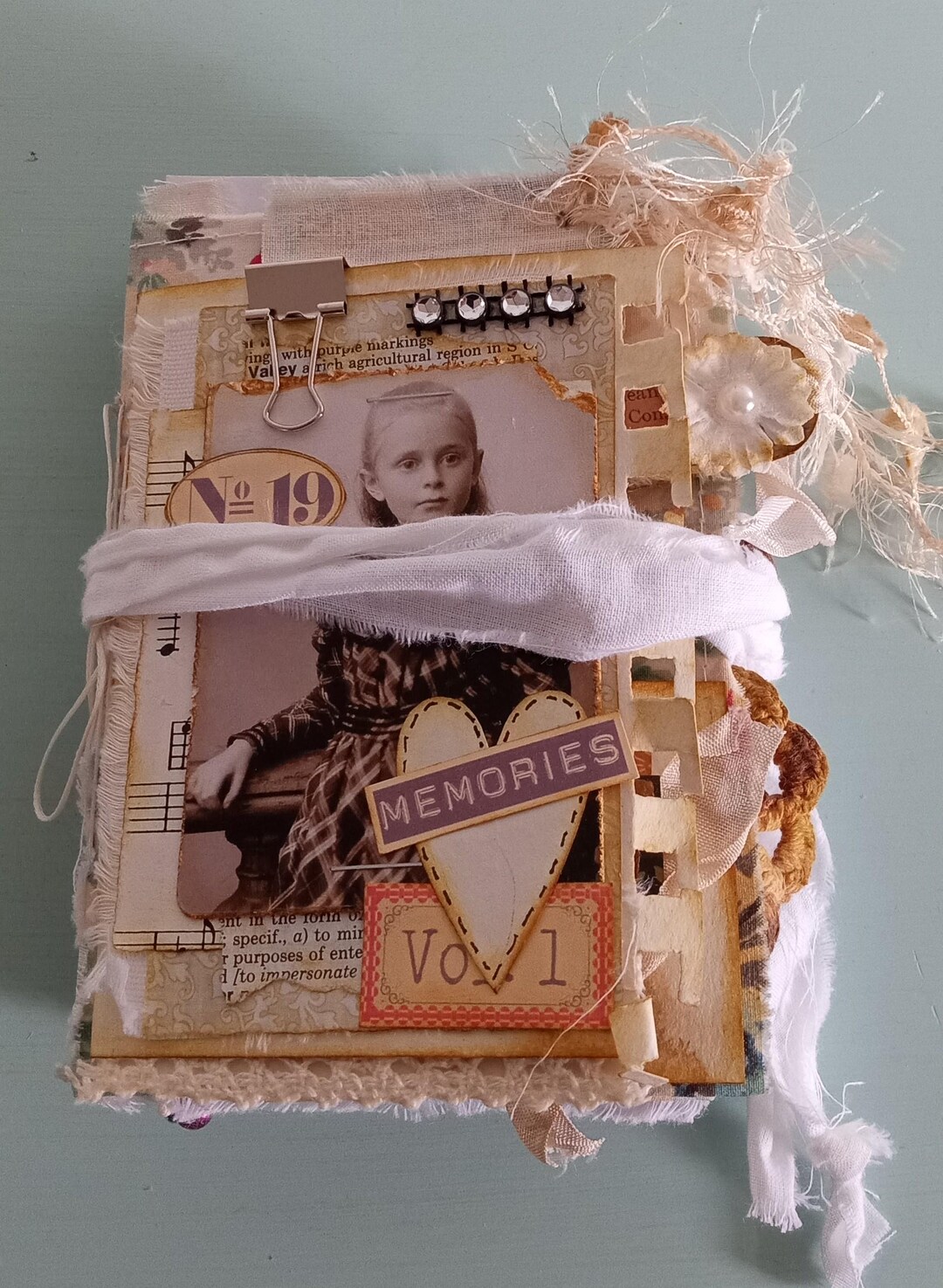 Mini Fabric ... Flip Flop Junk Journal, Handmade 4 Signatures. - Etsy