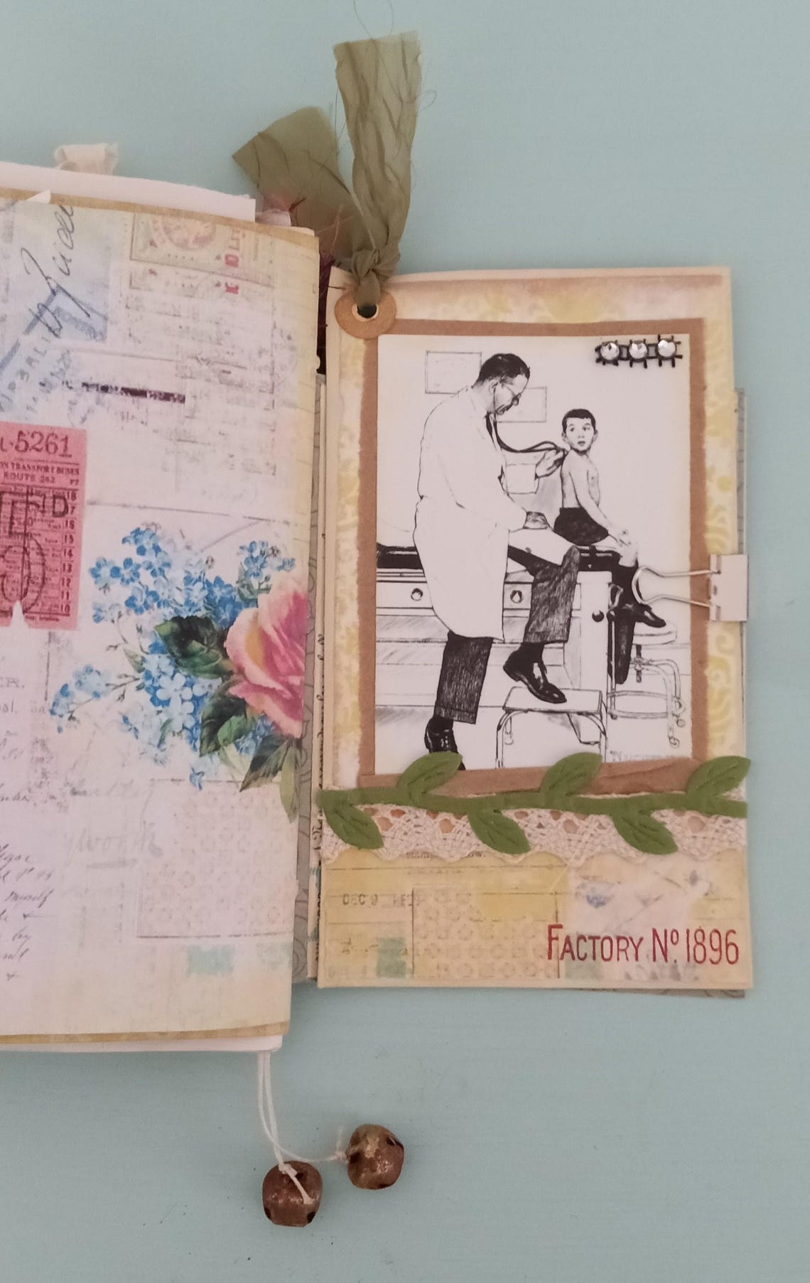 Handmade Mini Junk Journal, 1 Signature, 7" X 4-1/2" - Etsy