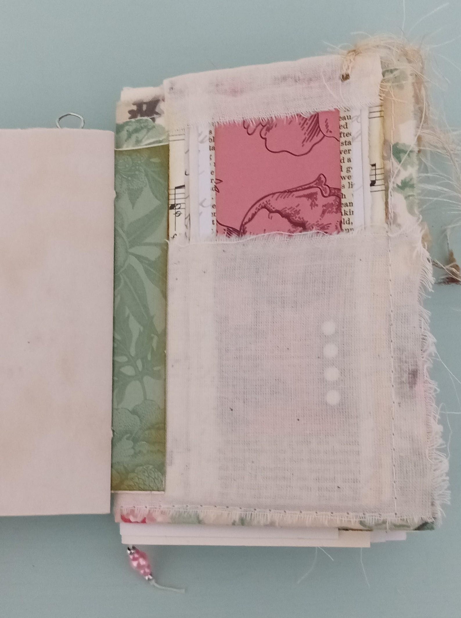 Mini Fabric ... Flip Flop Junk Journal, Handmade 4 Signatures. - Etsy