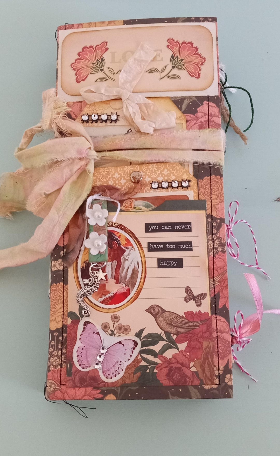 Handmade Junk Journal, 3 Signature, 10" X 4-1/2" X 2" - Etsy