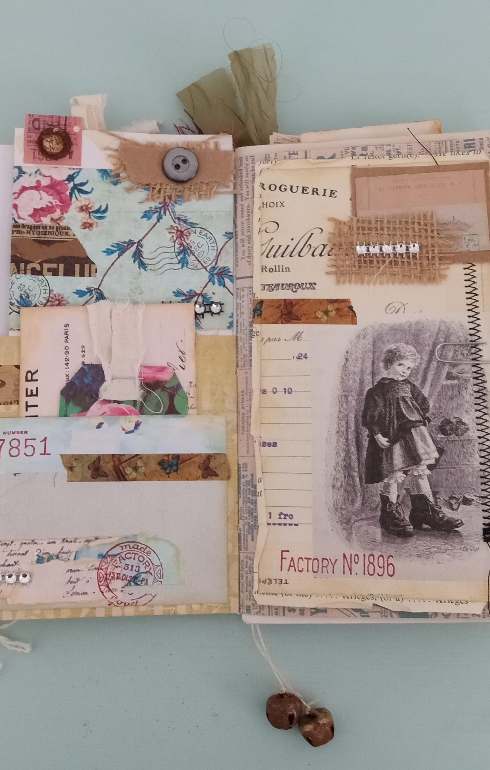 Handmade Mini Junk Journal, 1 Signature, 7" X 4-1/2" - Etsy