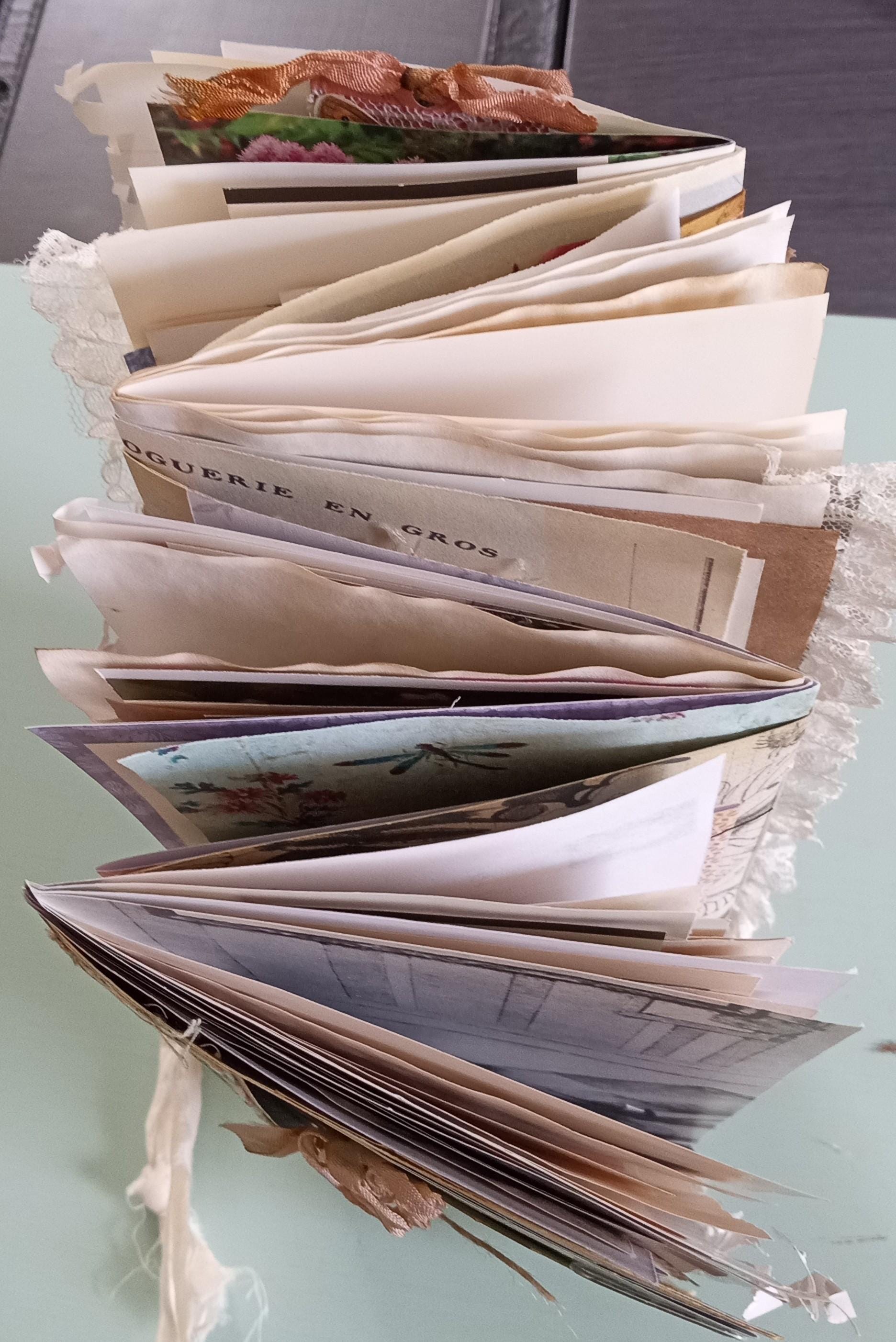 Huge... Fabric Flip Flop Junk Journal, Handmade 4 Signatures. - Etsy