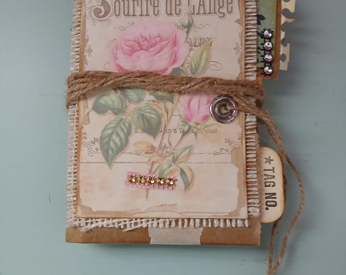 Handmade Mini Junk Journal, Made From Brown Paper Bag, 1 Signature, 4 ...