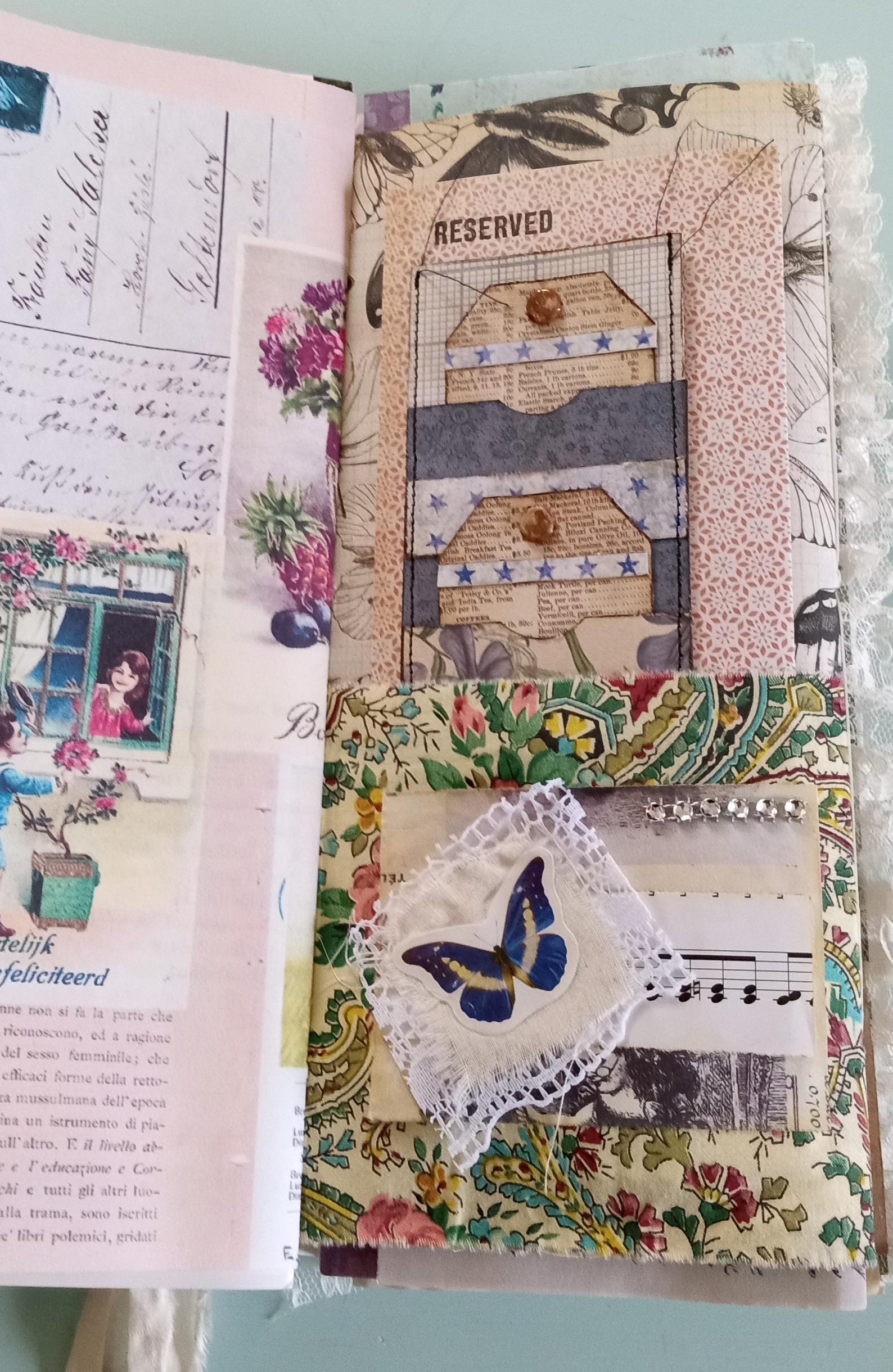 Huge... Fabric Flip Flop Junk Journal, Handmade 4 Signatures. - Etsy