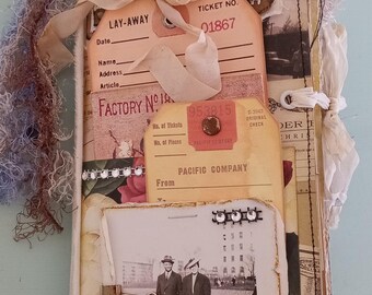 Handmade Junk Journal, 3 Signatures, 10 X 4-1/2 - Etsy