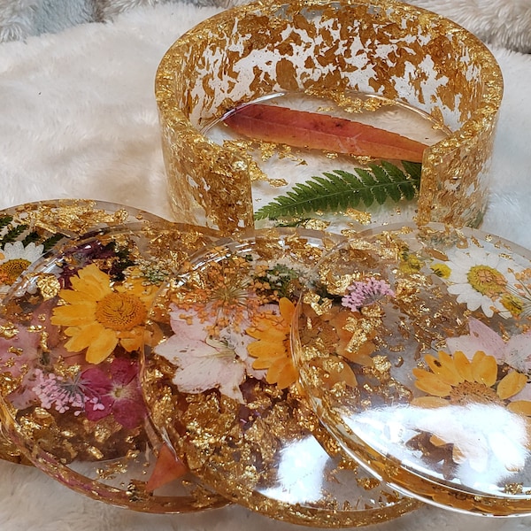 Gold Coasters - Etsy